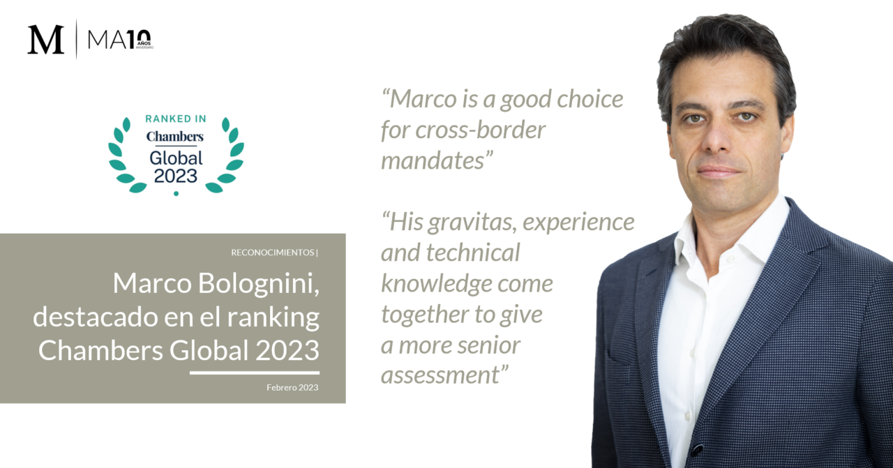 Marco Bolognini, abogado destacado por Chambers Global 2023 - MAIO Legal